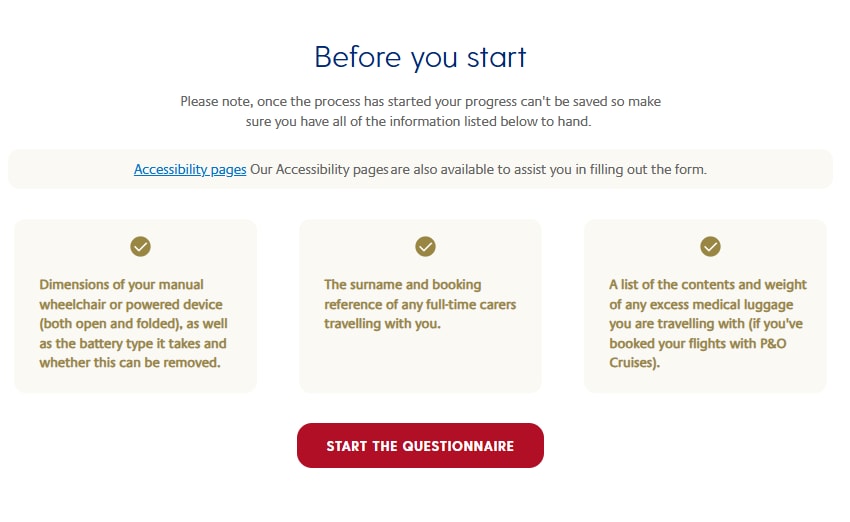 Do I need to declare health conditions | P&O Cruises